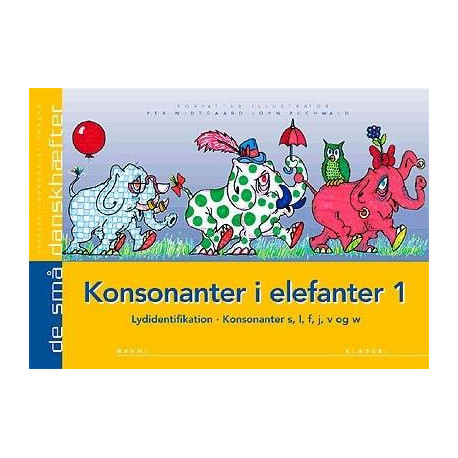Konsonanter i elefanter 1 ( 5 stk.) (Dansk) af Per Midtgaard