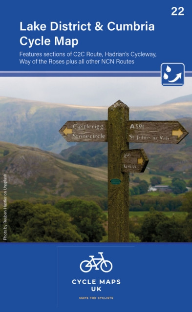 Lake District & Cumbria Cycle Map 22: Features sections of the C2C ...