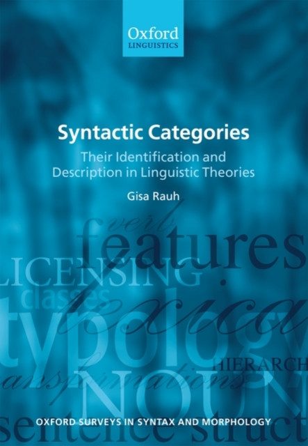 Syntactic Categories Their Identification And Description In Linguistic Theories Bog Hardback