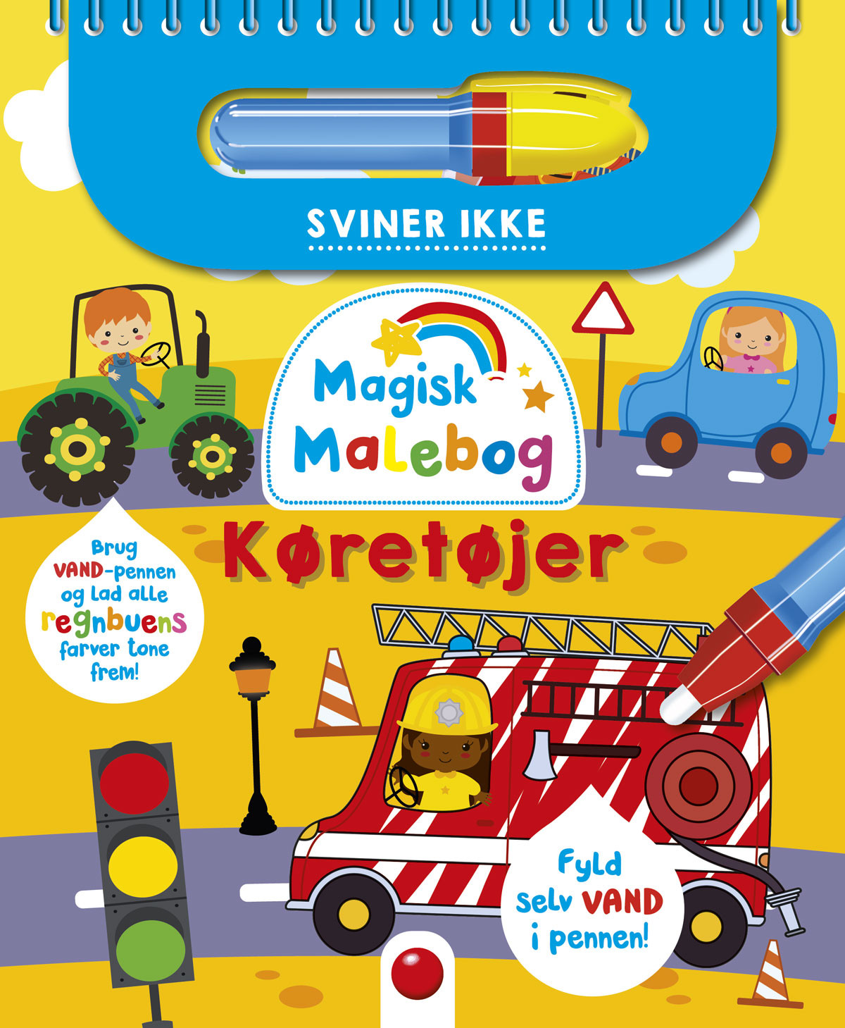 Magisk malebog: Køretøjer (Bog, Spiralryg, Dansk)
