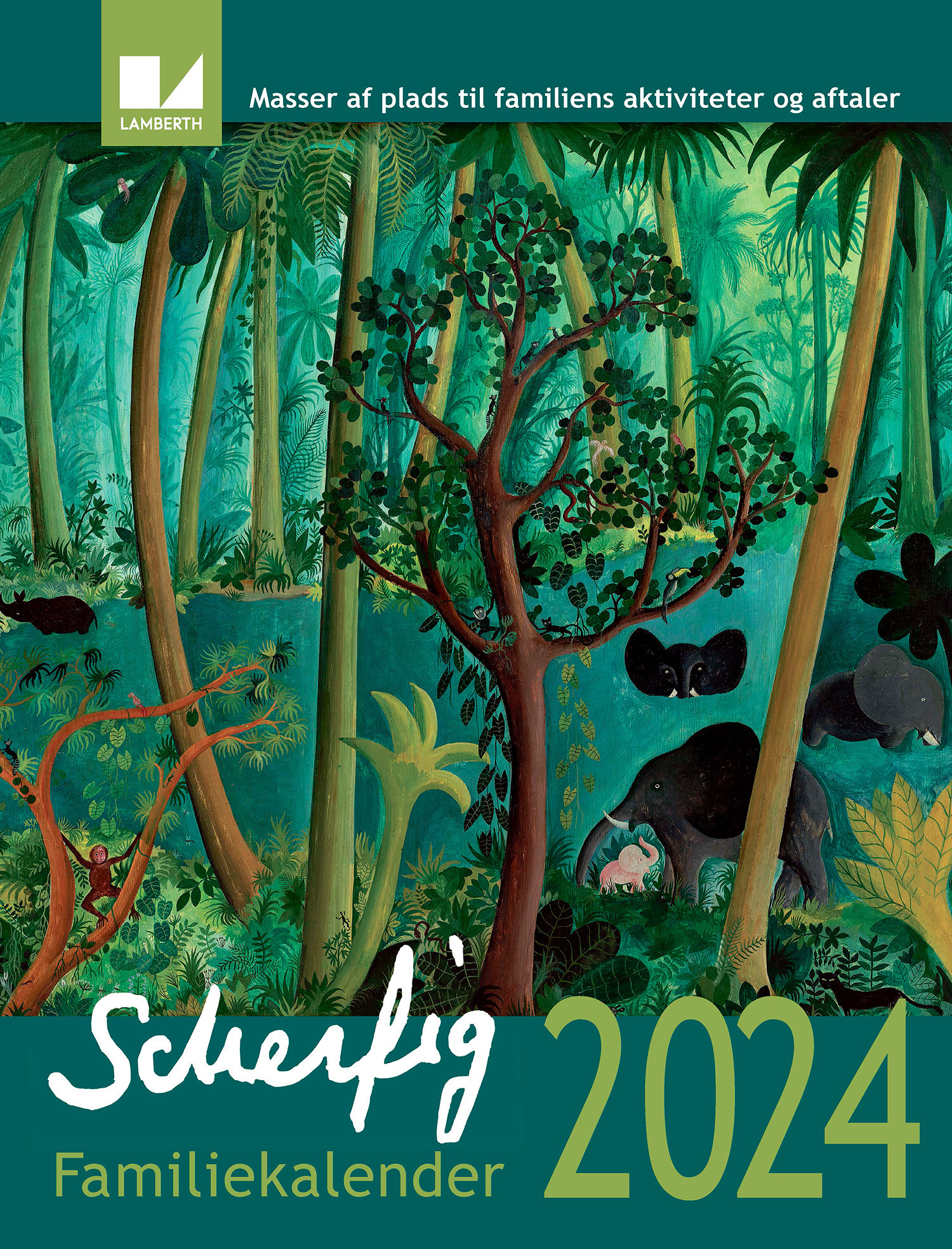 Hans Scherfig familiekalender 2024 (Bog, Spiralryg, Dansk) af Hans Scherfig